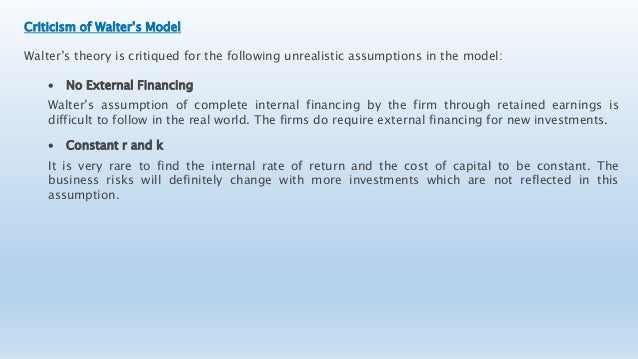 Walter’s model on dividend policy