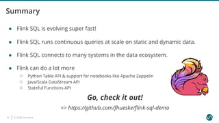 ApacheCon 2020 - Flink SQL in 2020: Time to show off! | PPT