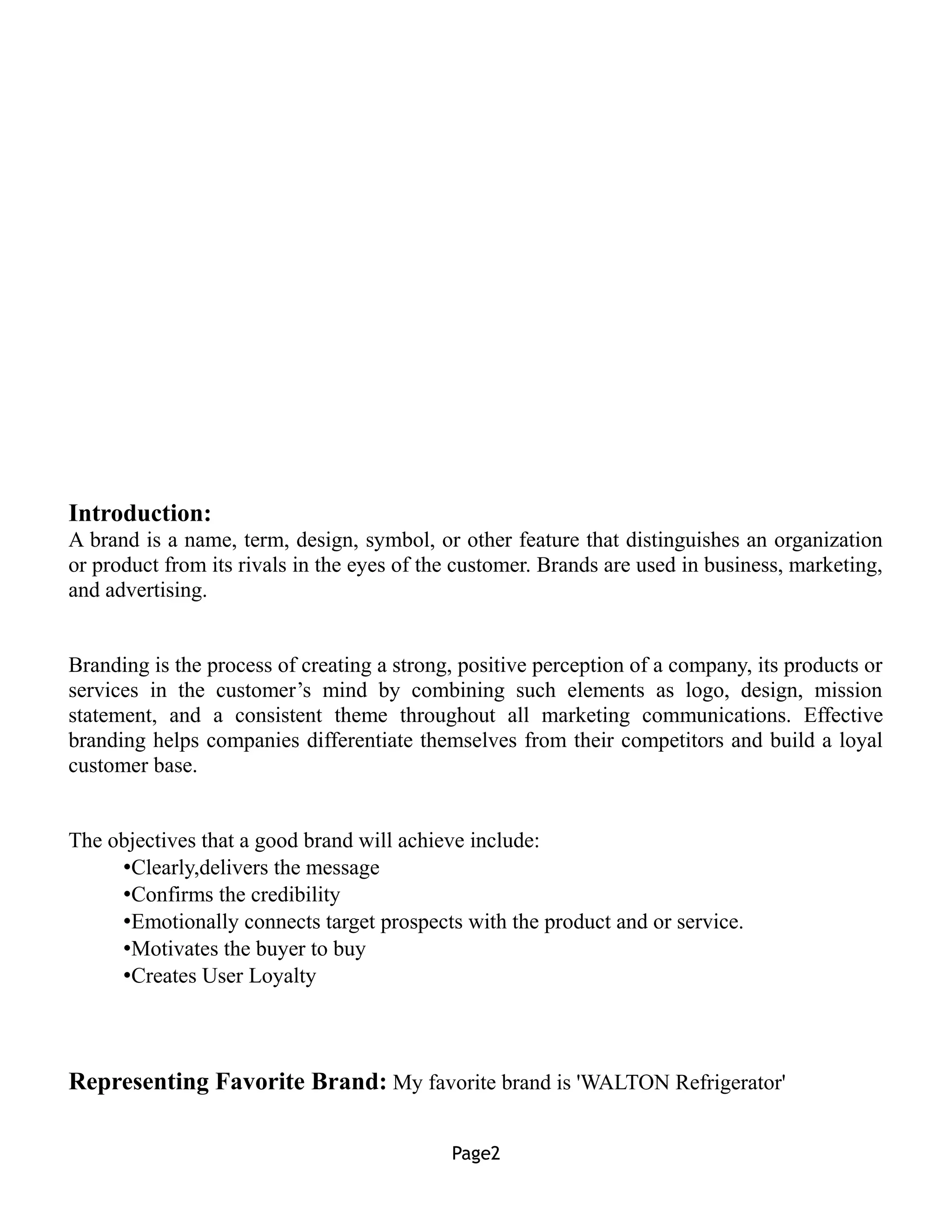 My Favorite brand Walton & its PoPs & PoDs | PDF