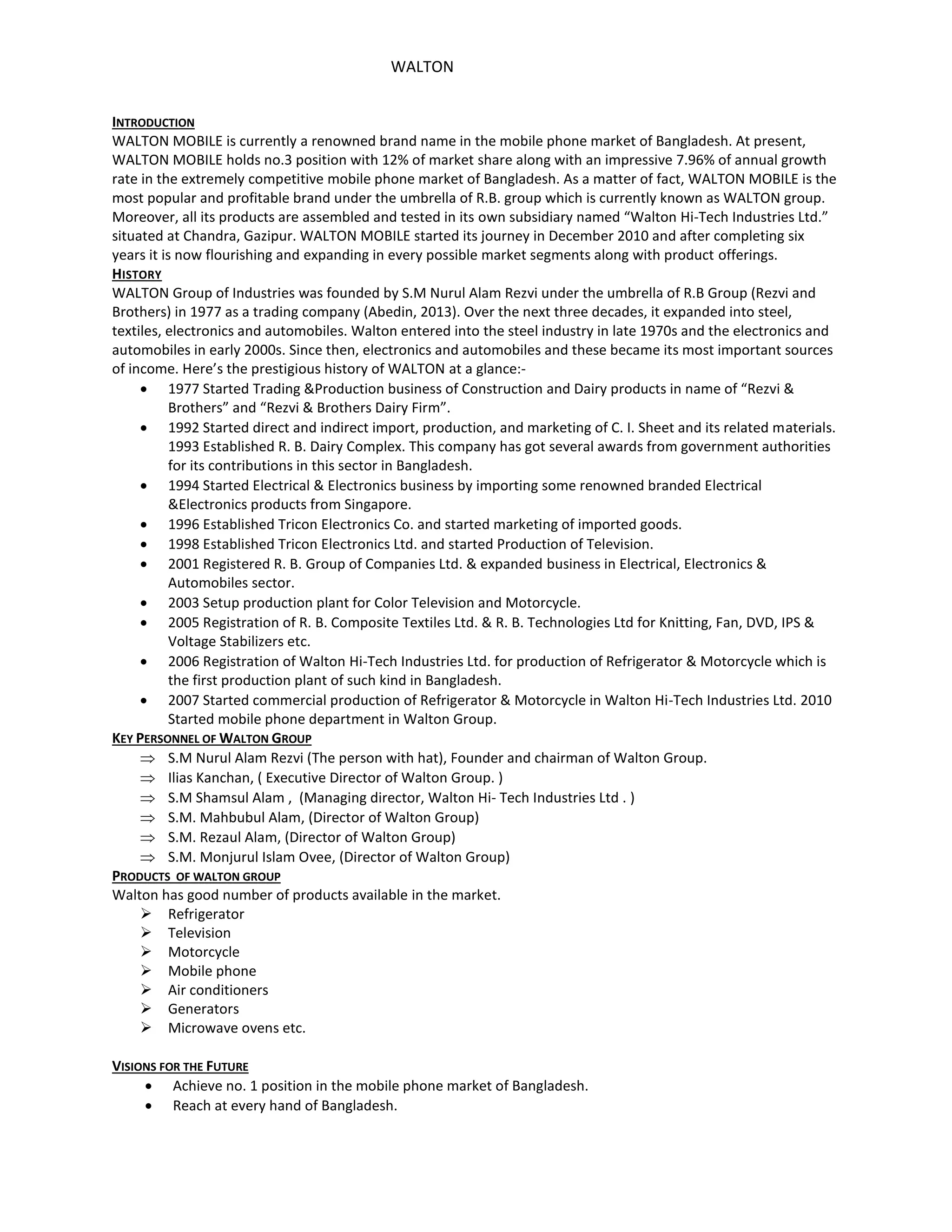 Walton short assignment | PDF