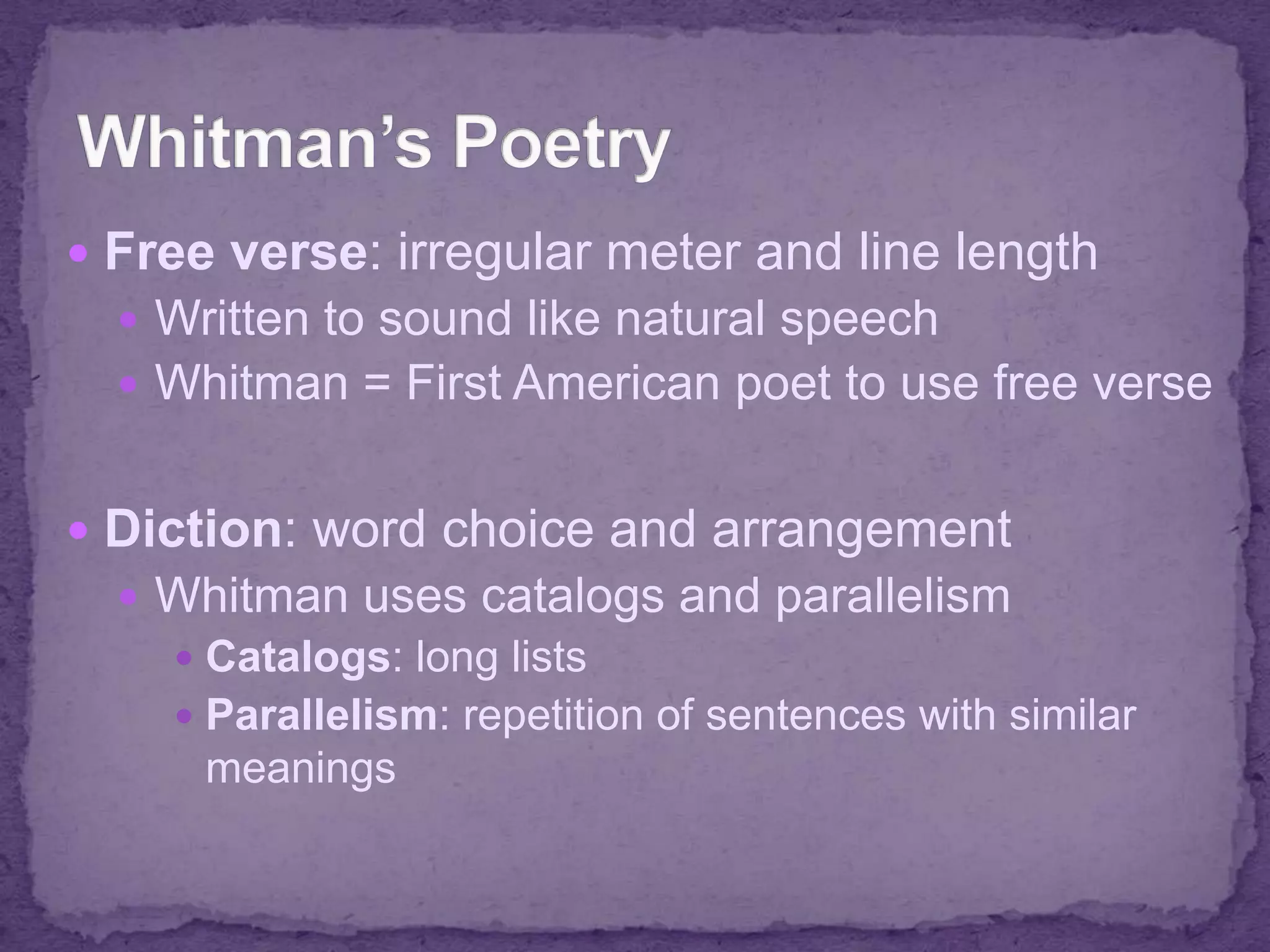 Walt whitman | PPTX