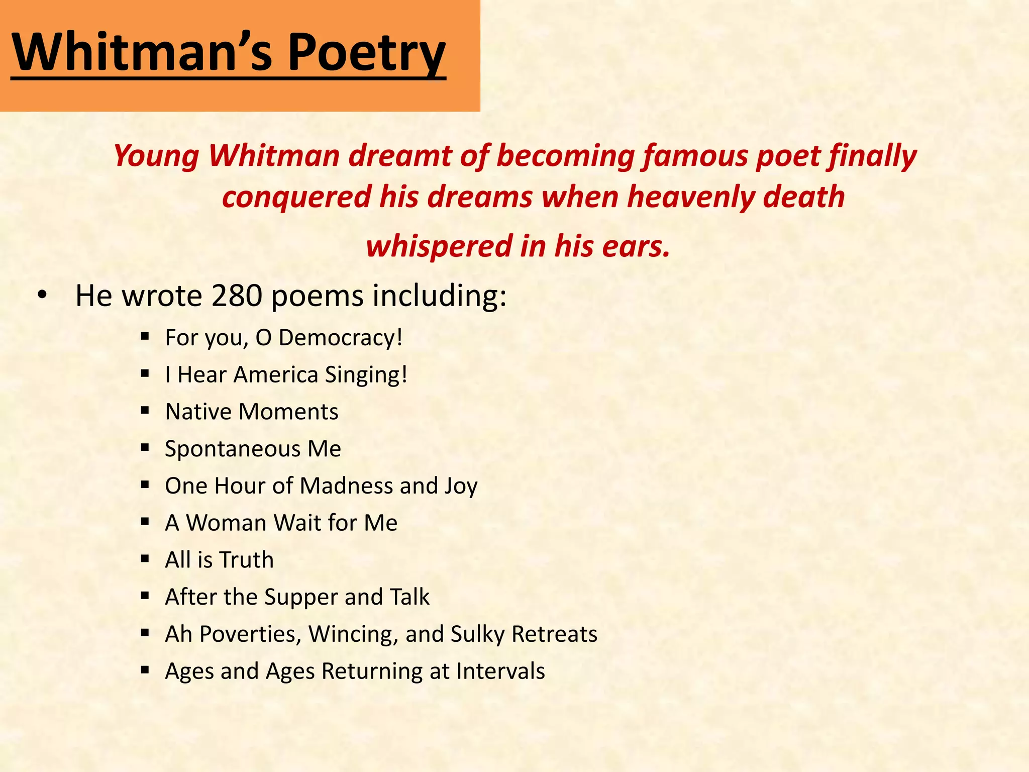 Walt whitman | PPT