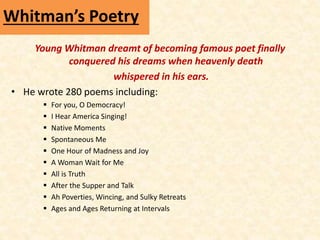 Walt whitman | PPT