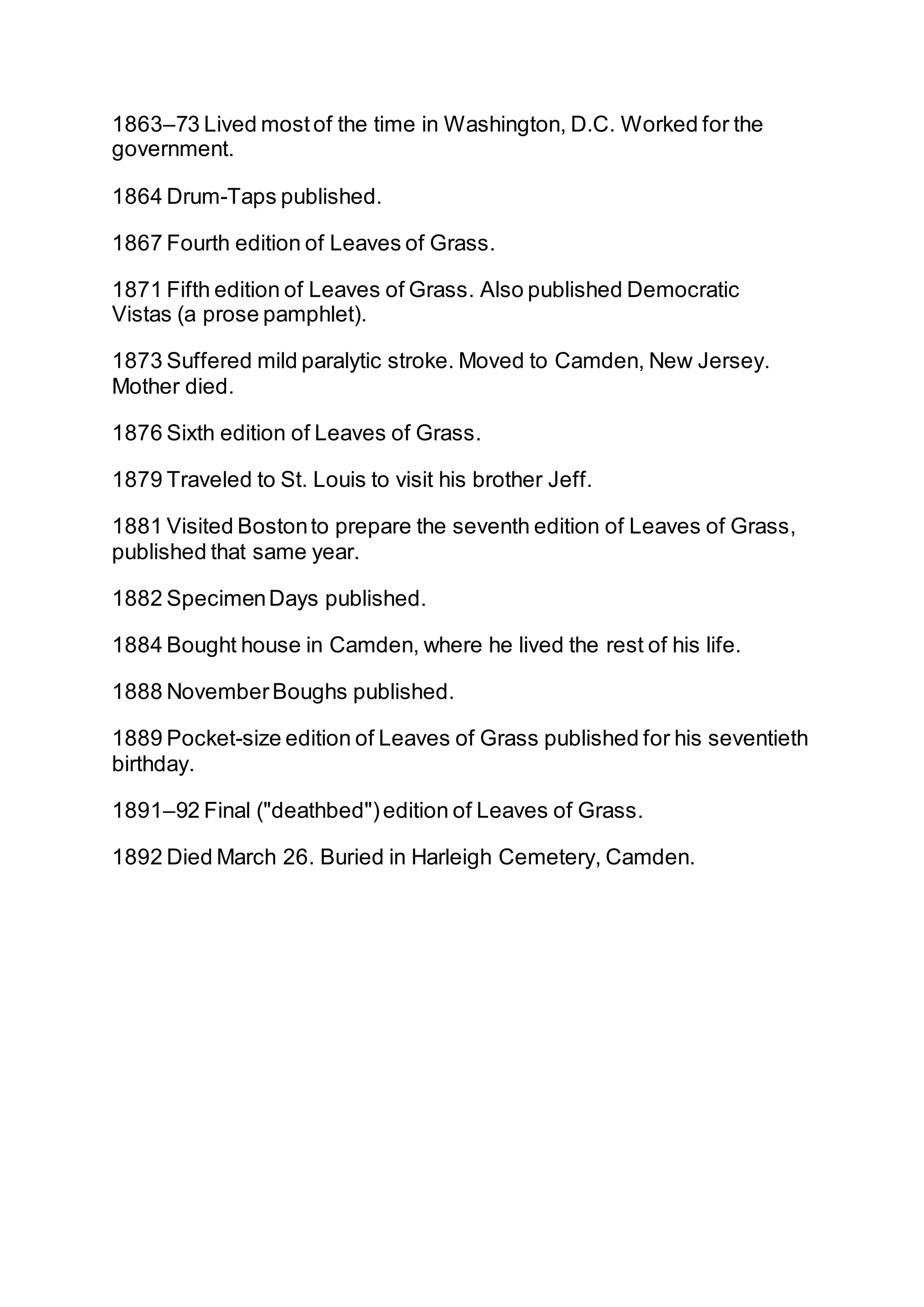 Walt Whitman and his biography.PPTX