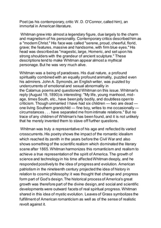 Walt Whitman and his biography.PPTX