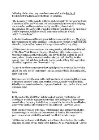 Walt Whitman and his biography.PPTX