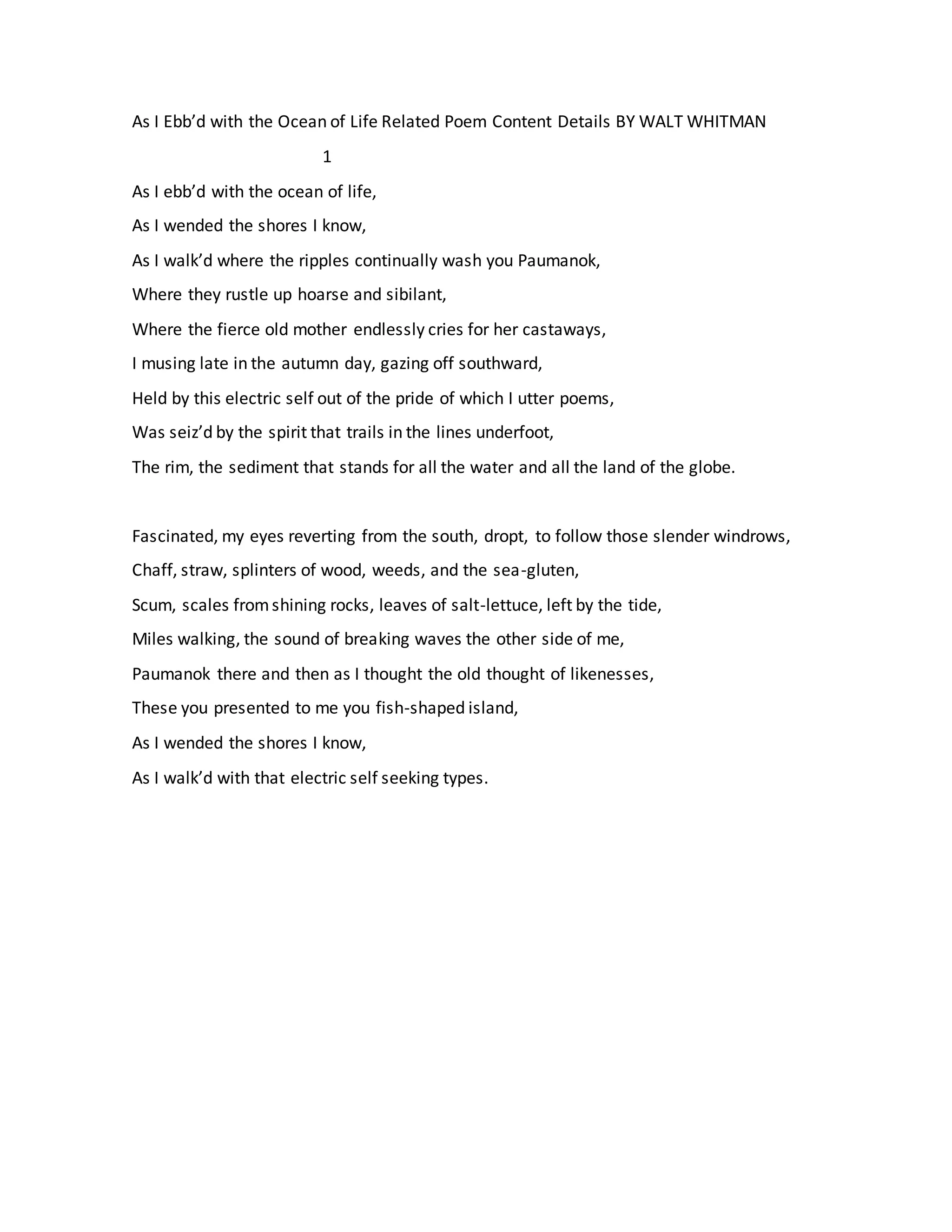 Walt whitman poetry | PDF