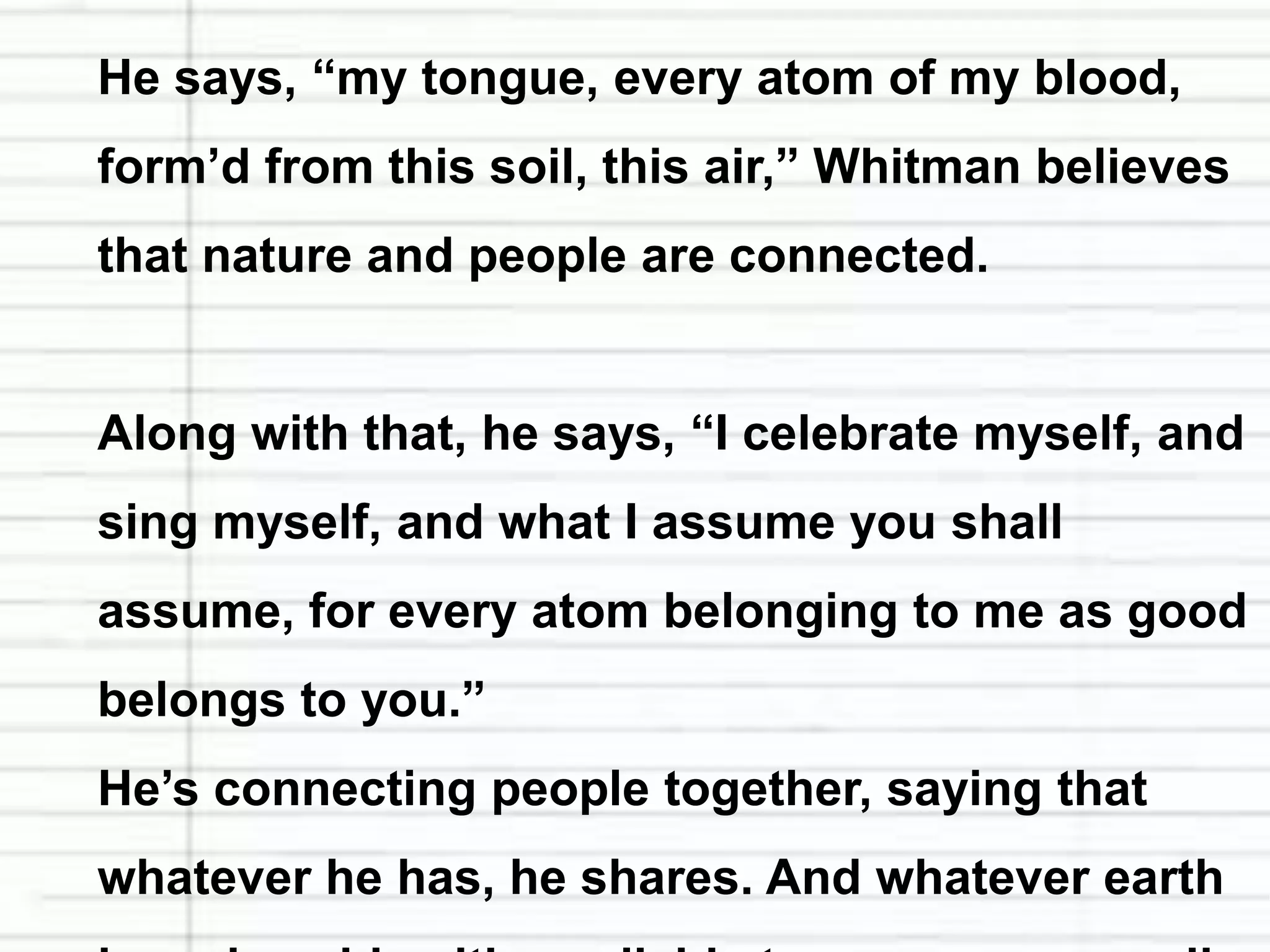 Walt whitman song of myself | PPTX