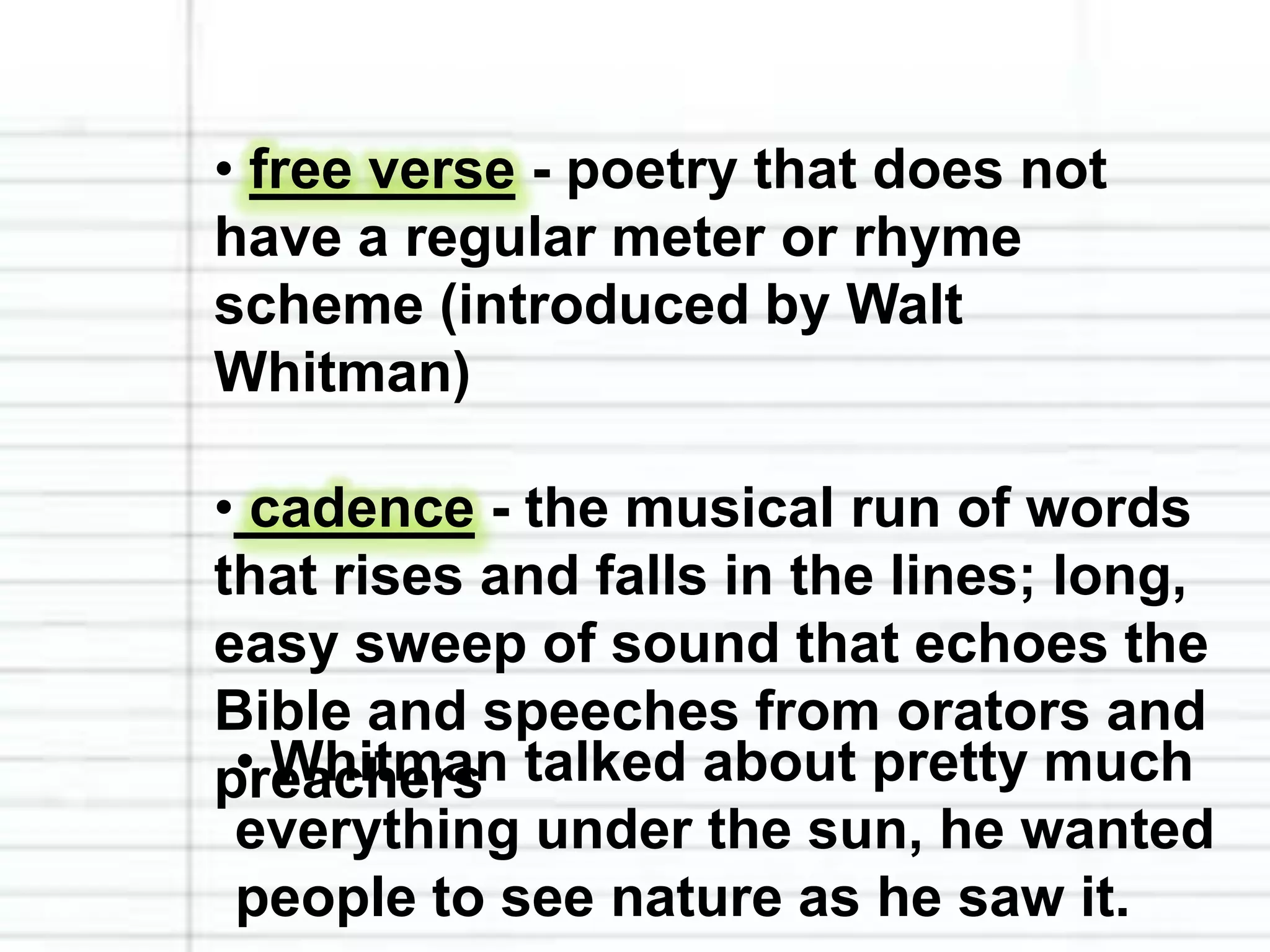 Walt whitman song of myself | PPTX