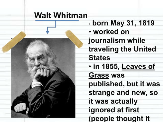 Walt whitman song of myself | PPTX