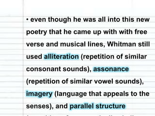 Walt whitman song of myself | PPTX