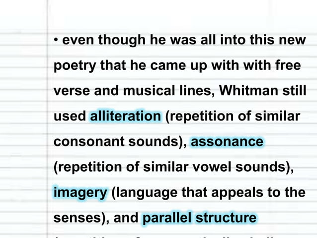 Walt whitman song of myself | PPTX