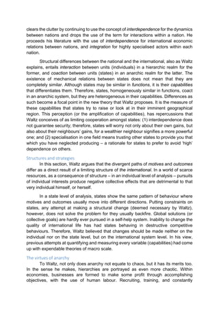 Waltz Anarchic Orders and Balances of Power | PDF