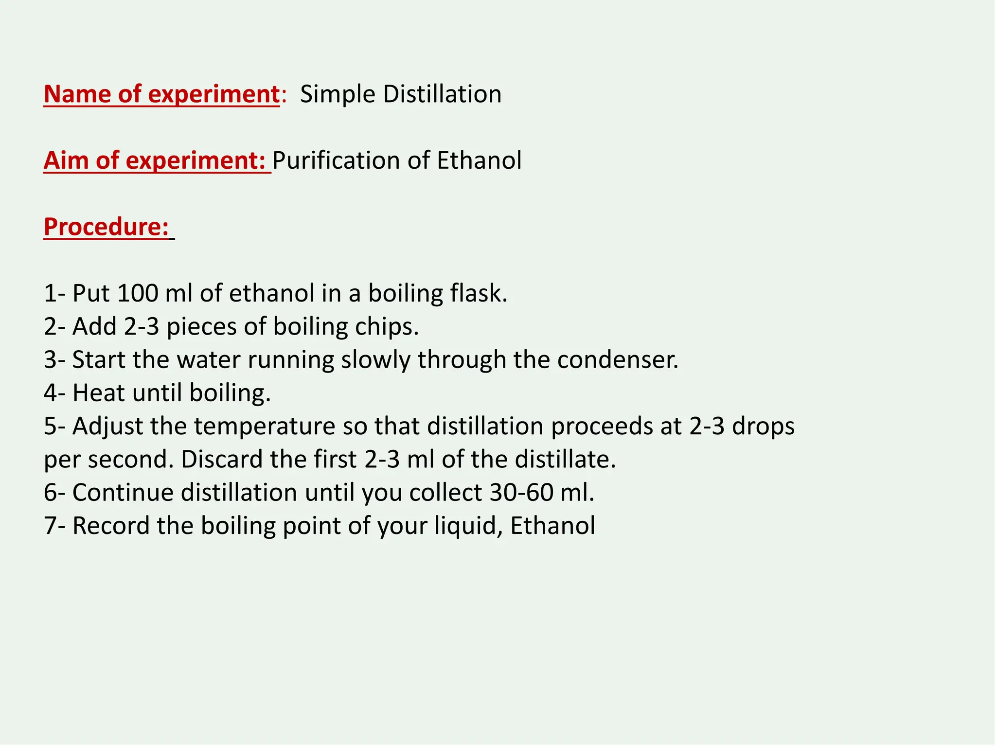 Determination of boiling point and distillation | PPTX