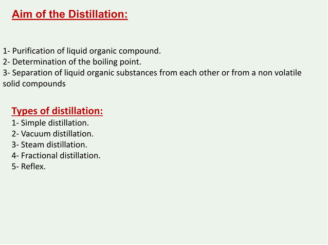 Determination of boiling point and distillation | PPT