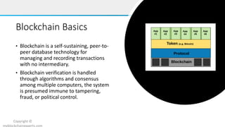 INTRO TO BLOCKCHAINS AND CRYPTOCURRENCY | PPT