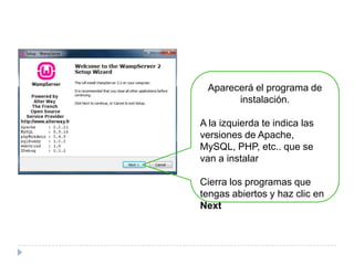 WampServer - Guía de instalación | PPTX