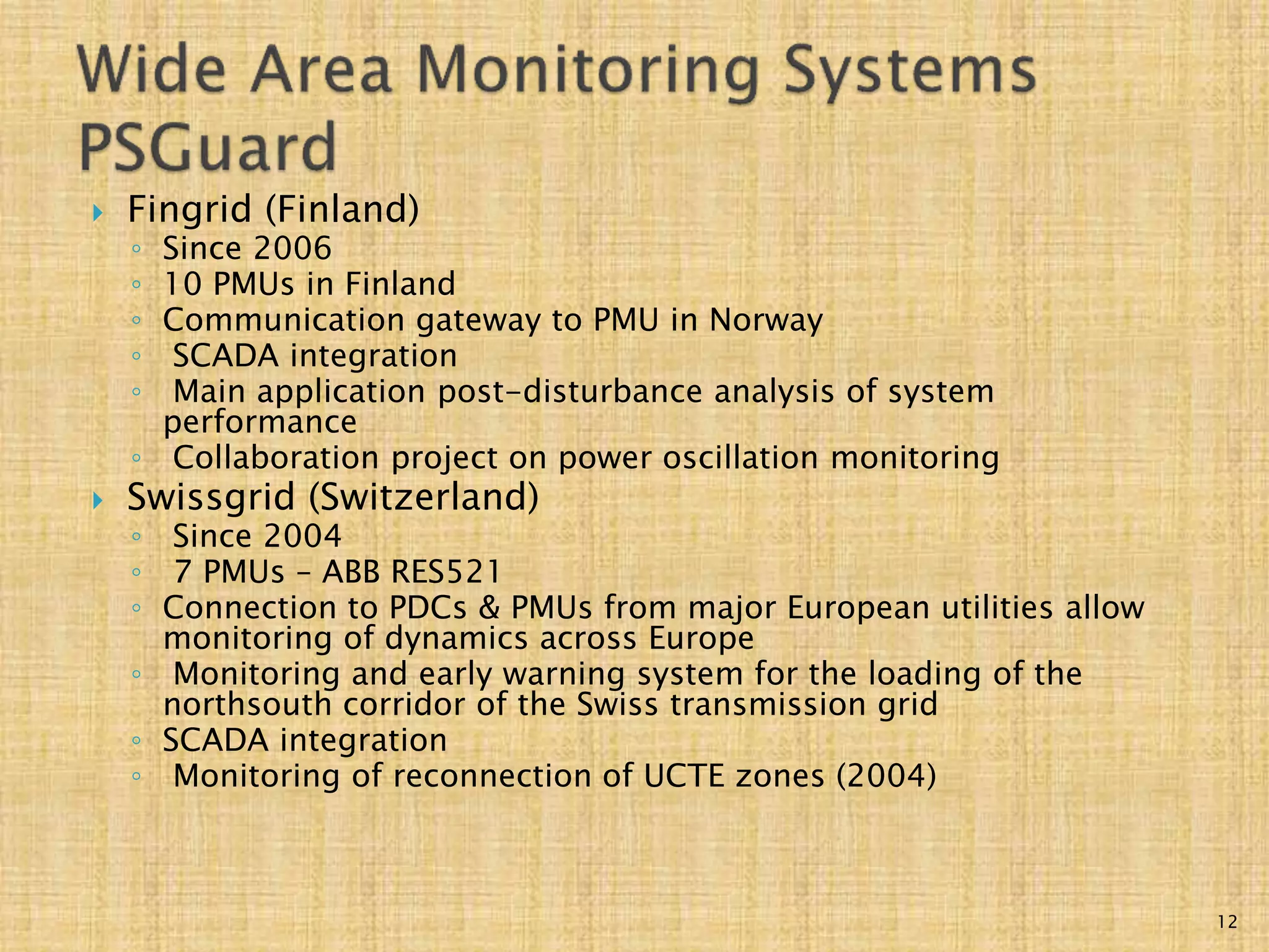 WIDE AREA MONITORING SYSTEMS(WAMS) | PPTX