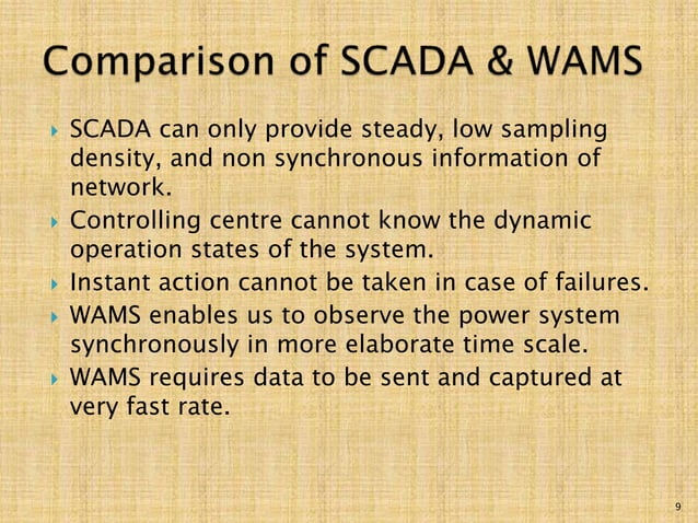 WIDE AREA MONITORING SYSTEMS(WAMS) | PPTX | Operating Systems | Computer Software and Applications