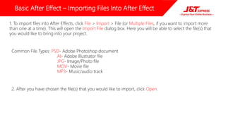Basic After Effect & Animation GIF (J&T Express) | PPTX
