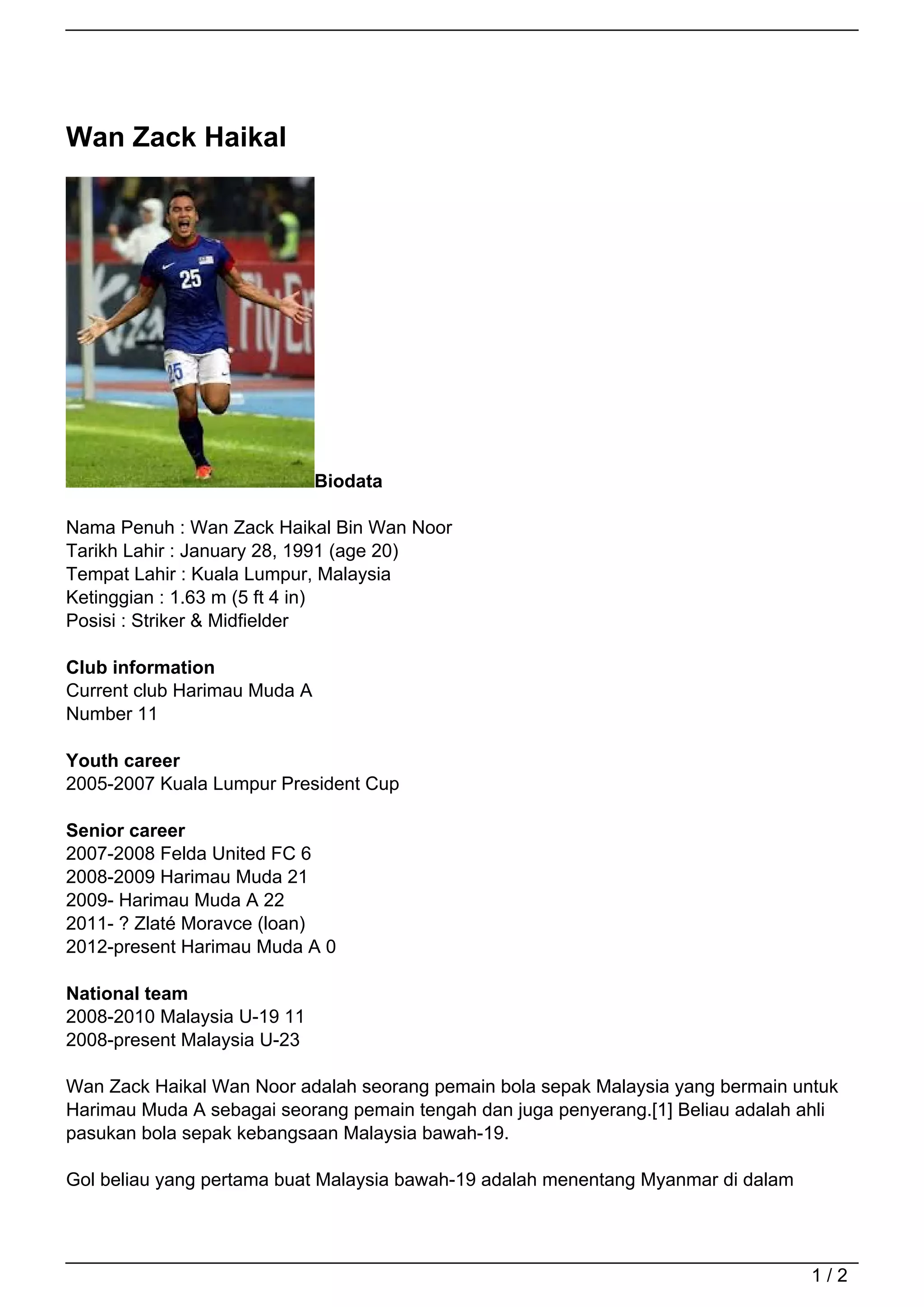 Wan Zack Haikal | PDF