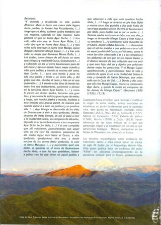 MATAGUA: DEL CAMINO RITUAL AL CAMINO HISTÓRICO LA RUTA DE MANQO QHAPAQ ...