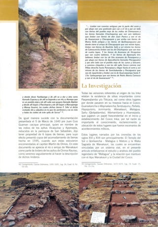 MATAGUA: DEL CAMINO RITUAL AL CAMINO HISTÓRICO LA RUTA DE MANQO QHAPAQ ...