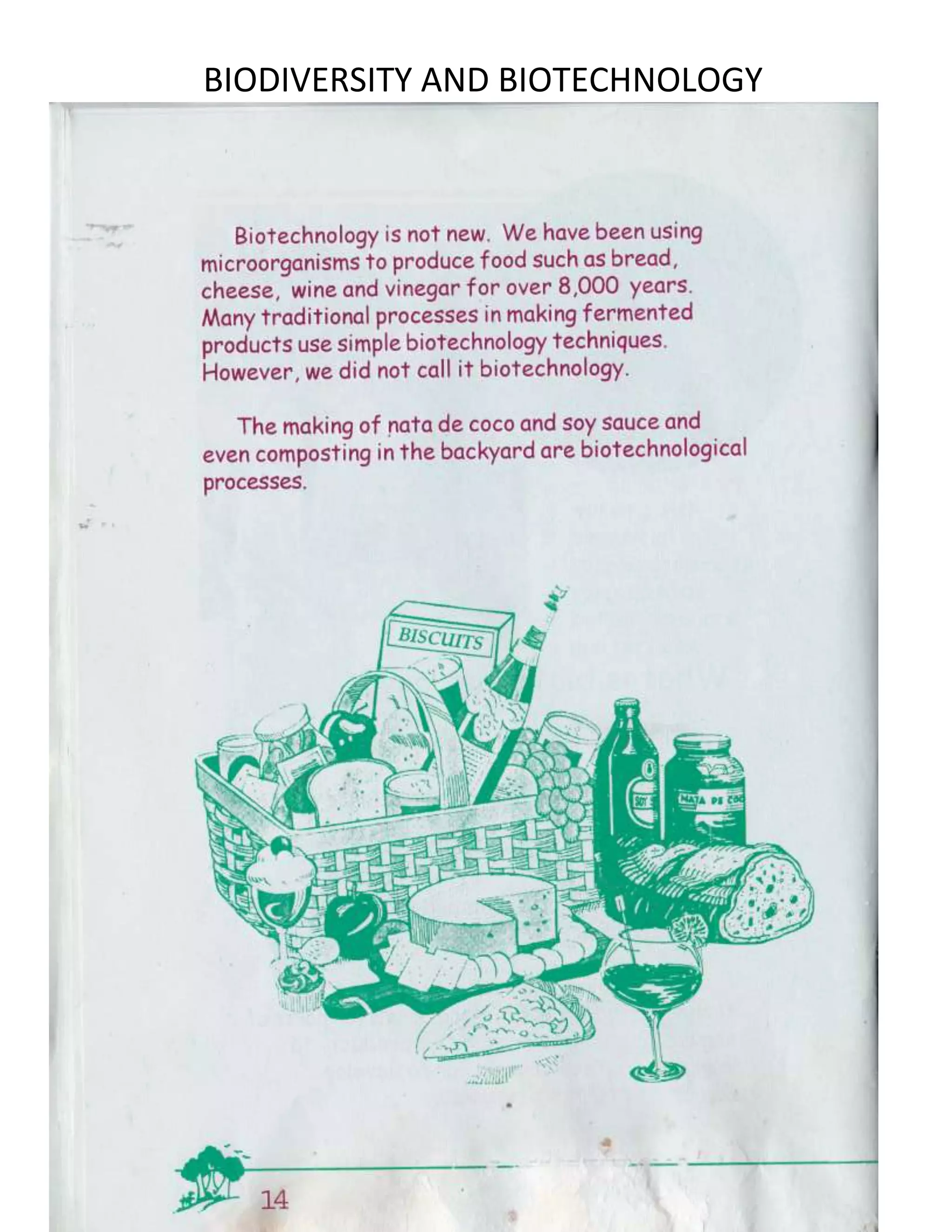 biodiversity and biotechnology | PDF