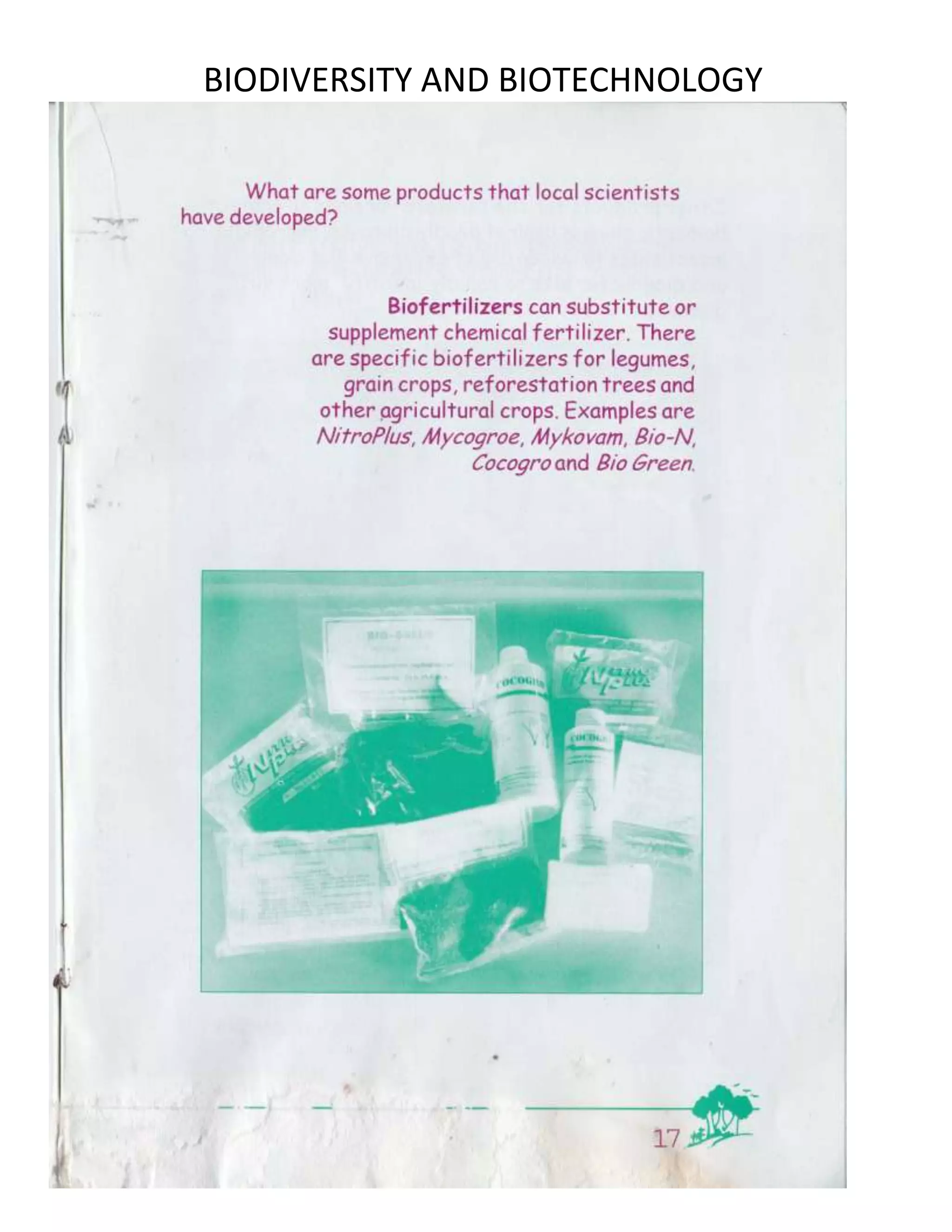 biodiversity and biotechnology | PDF