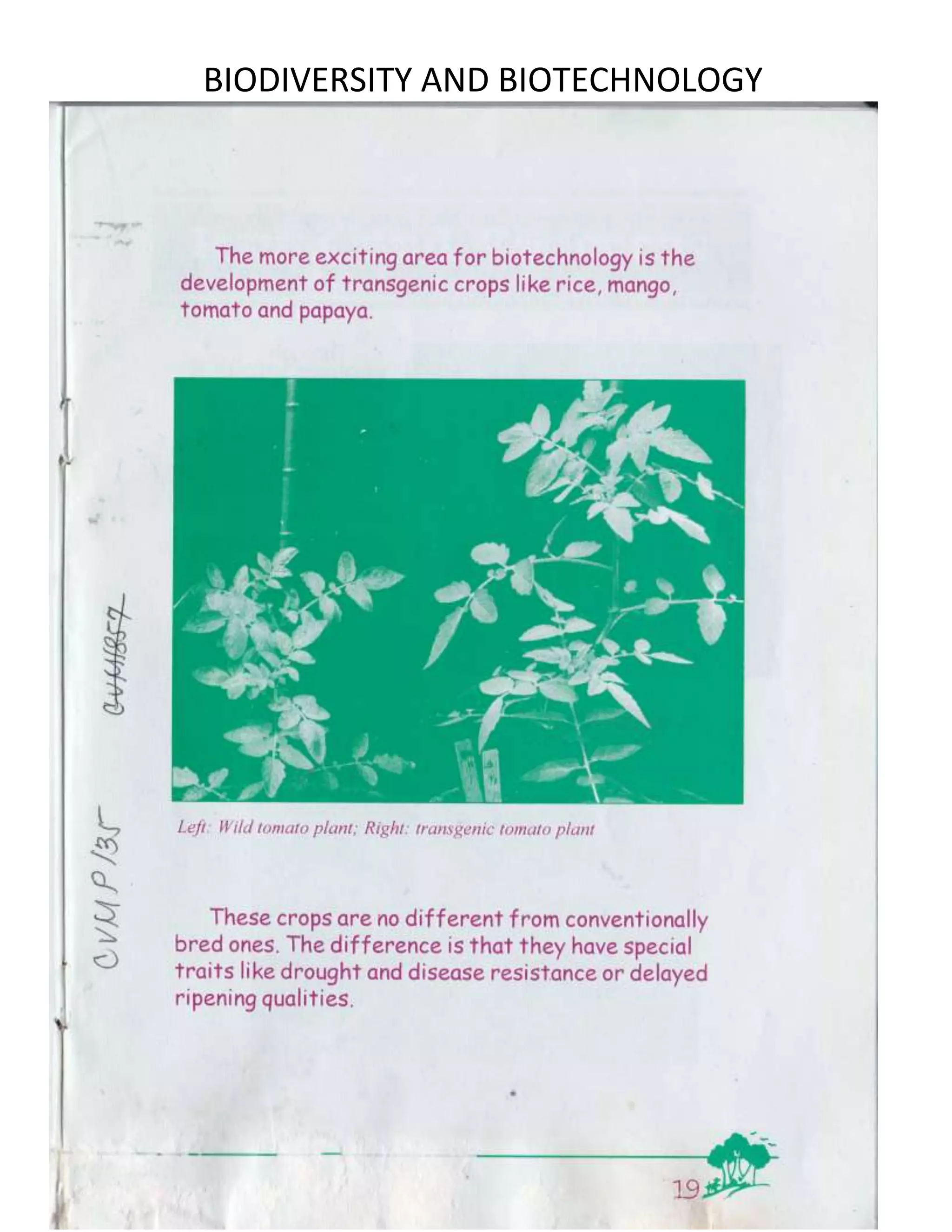 biodiversity and biotechnology | PDF