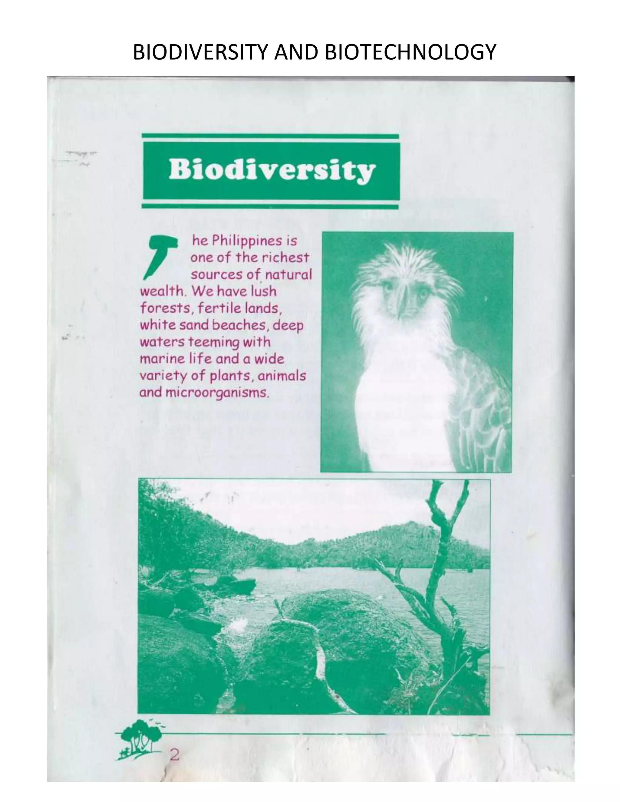 biodiversity and biotechnology | PDF