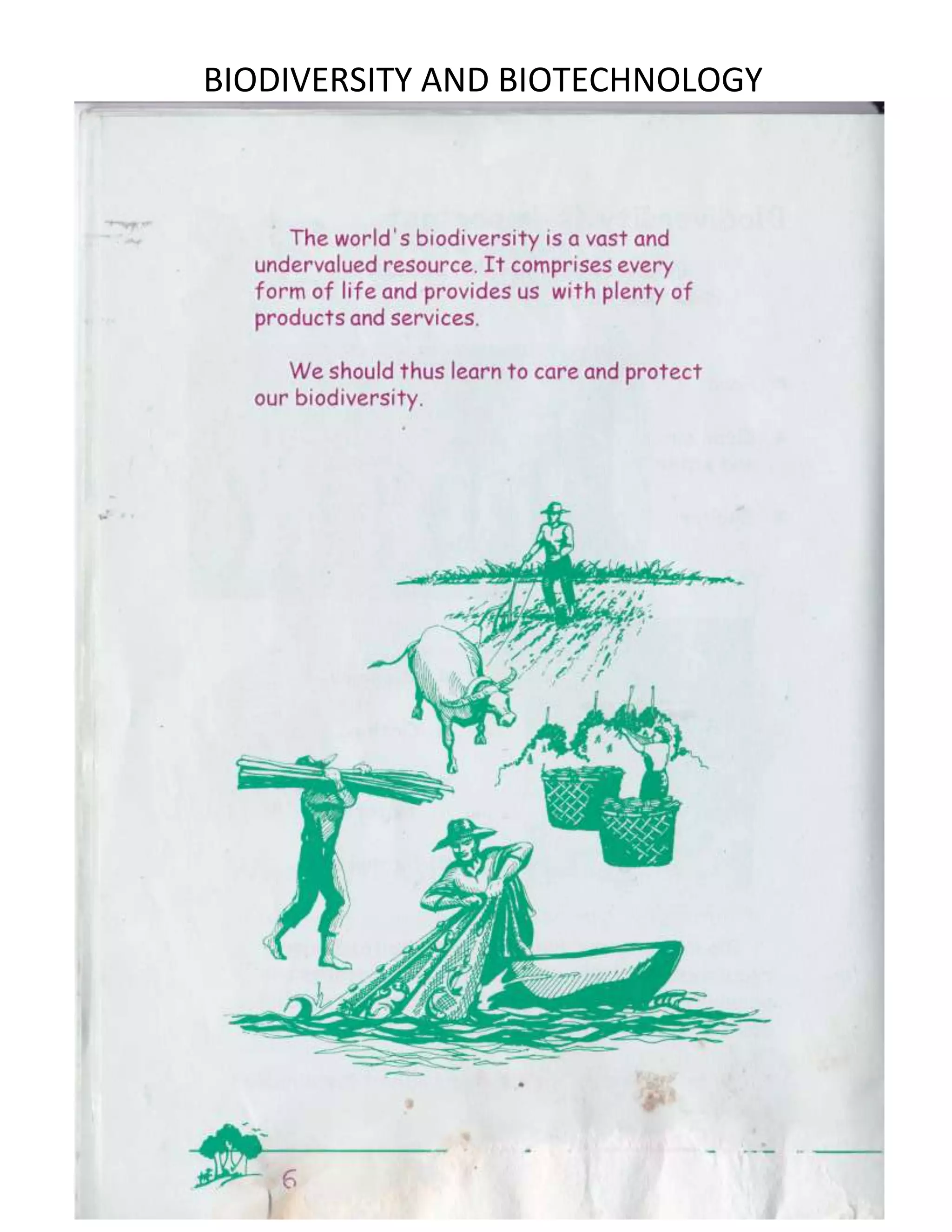 biodiversity and biotechnology | PDF