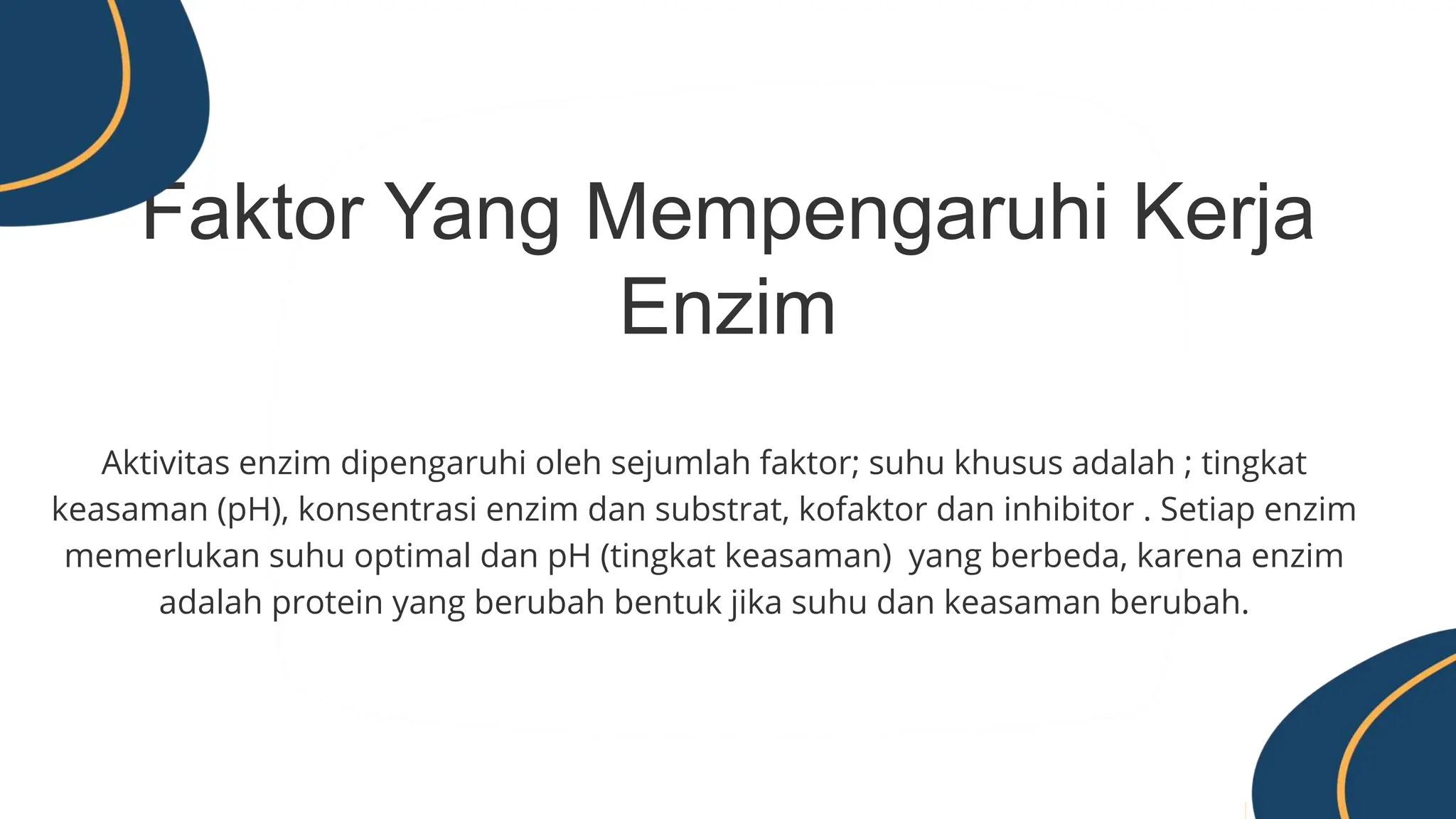 konsep aktivasi enzim dan cara kerja enzim | PPTX