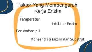 konsep aktivasi enzim dan cara kerja enzim | PPTX