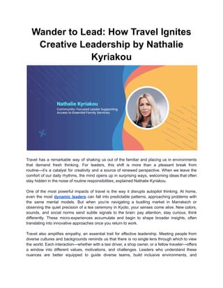 Wander to Lead_ How Travel Ignites Creative Leadership by Nathalie ...