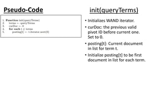WAND Top-k Retrieval | PPT