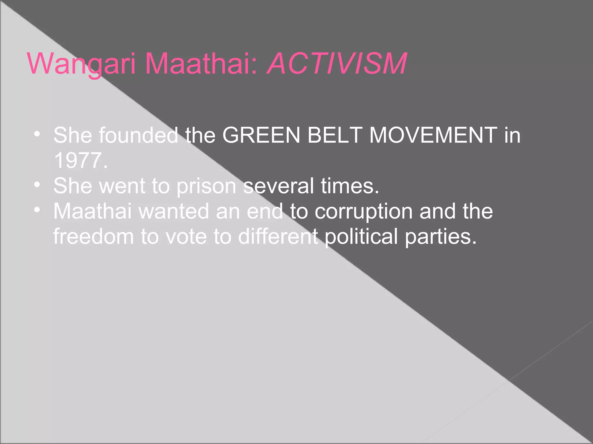 Wangari Muta Maathai | PPT