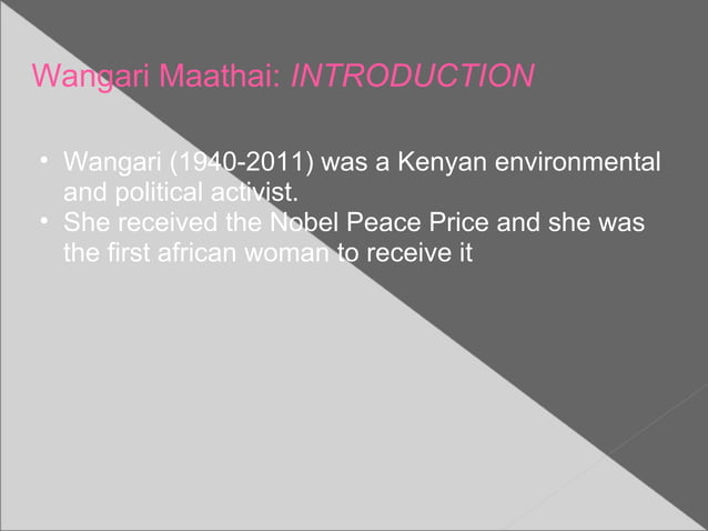 Wangari Muta Maathai | PPT
