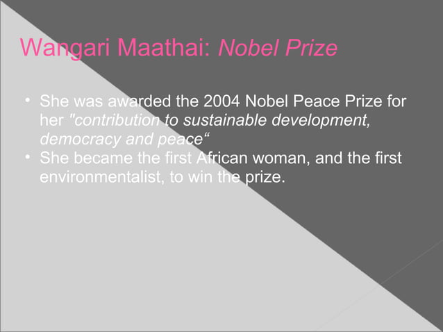 Wangari Muta Maathai | PPT