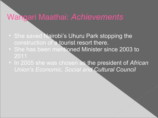 Wangari Muta Maathai | PPT