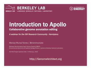 Introduction to Apollo for i5k | PPT