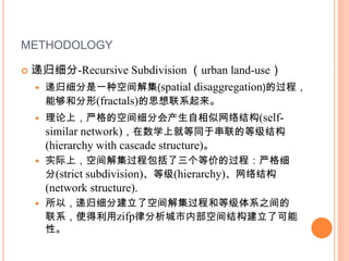 recursive subdivision of urban space and zipf's law | PPTX