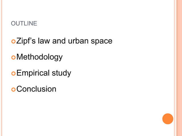 recursive subdivision of urban space and zipf's law | PPTX