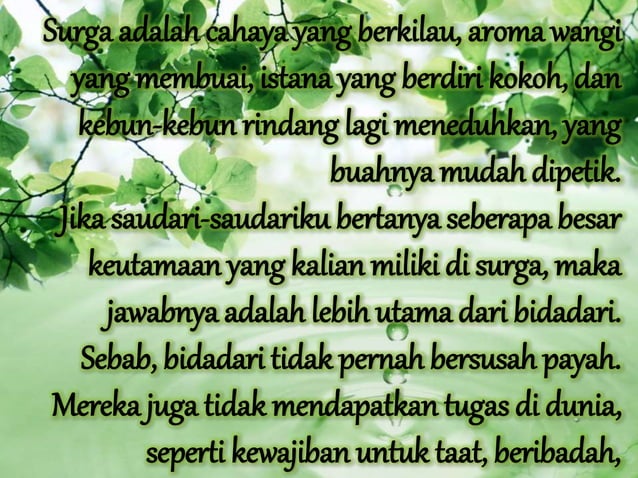 [MATERI KEPUTRIAN] Wanita yang dirindukan surga | PPTX