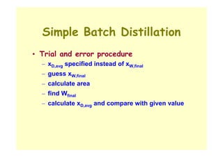 Wankat Chapter on batch distillation/engineering | PDF