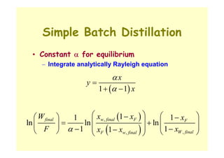 Wankat Chapter on batch distillation/engineering | PDF