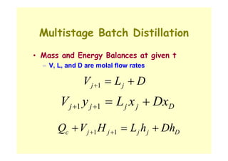 Wankat Chapter on batch distillation/engineering | PDF
