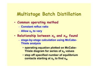 Wankat Chapter on batch distillation/engineering | PDF