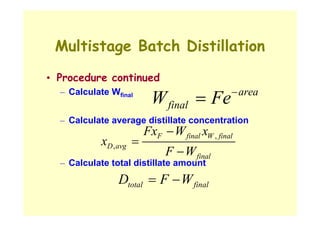 Wankat Chapter on batch distillation/engineering | PDF