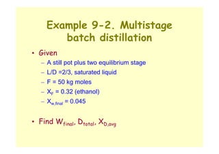 Wankat Chapter on batch distillation/engineering | PDF